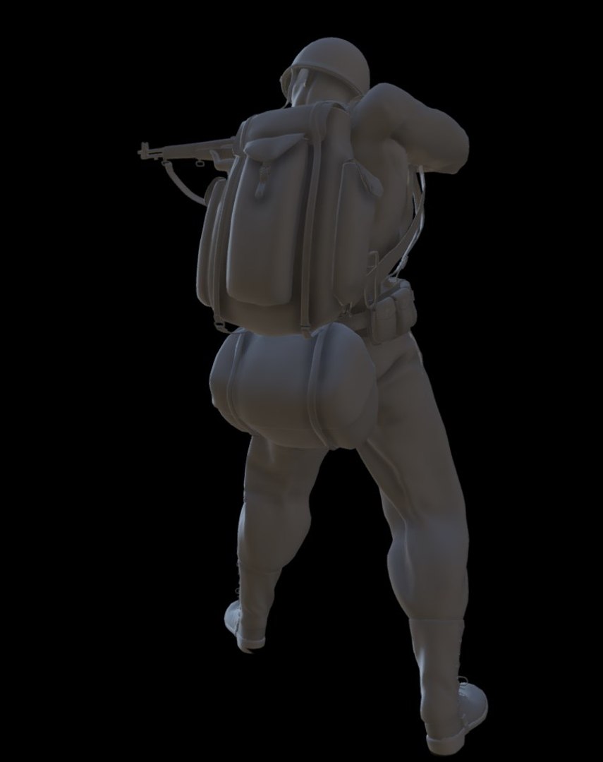 3D Ww2 Soldier Model - TurboSquid 1562115