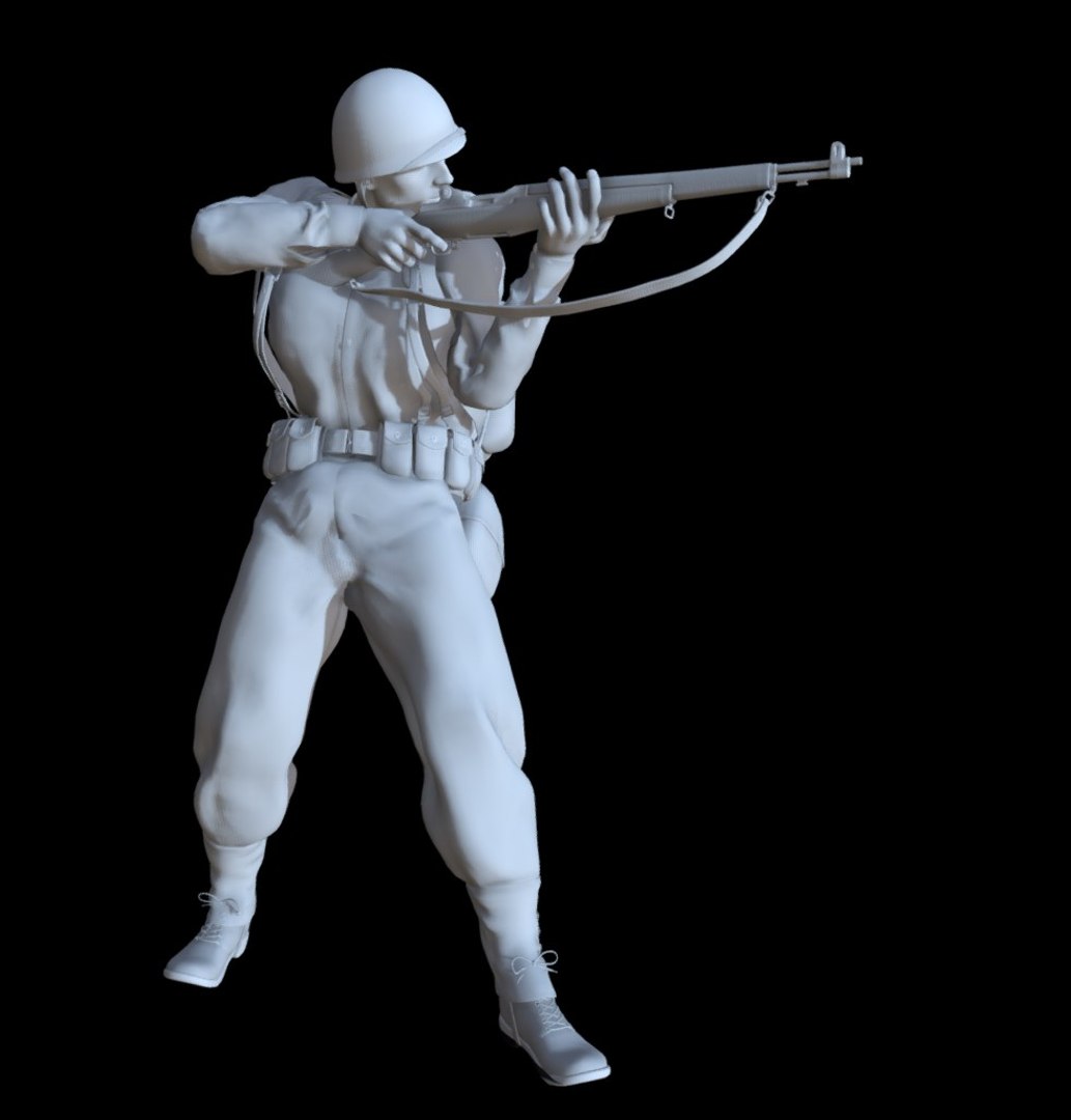 3D Ww2 Soldier Model - TurboSquid 1562115