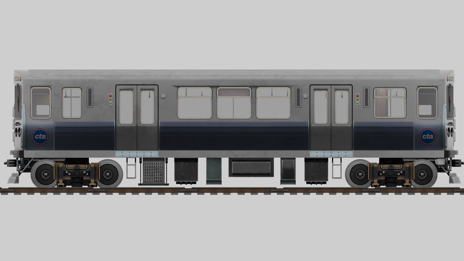 3D Chicago CTA train 5000 metro series Low-poly 3D model model ...