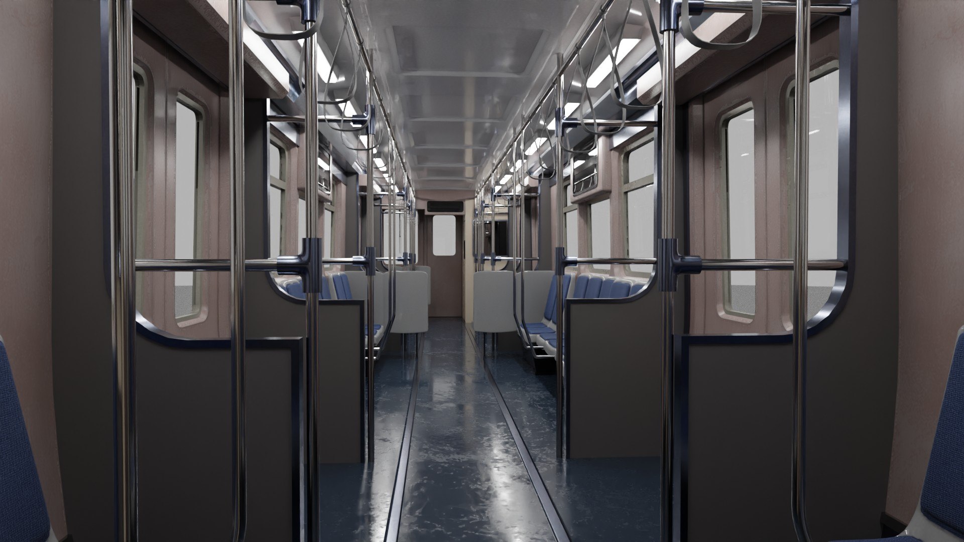 3D Chicago CTA train 5000 metro series Low-poly 3D model model ...