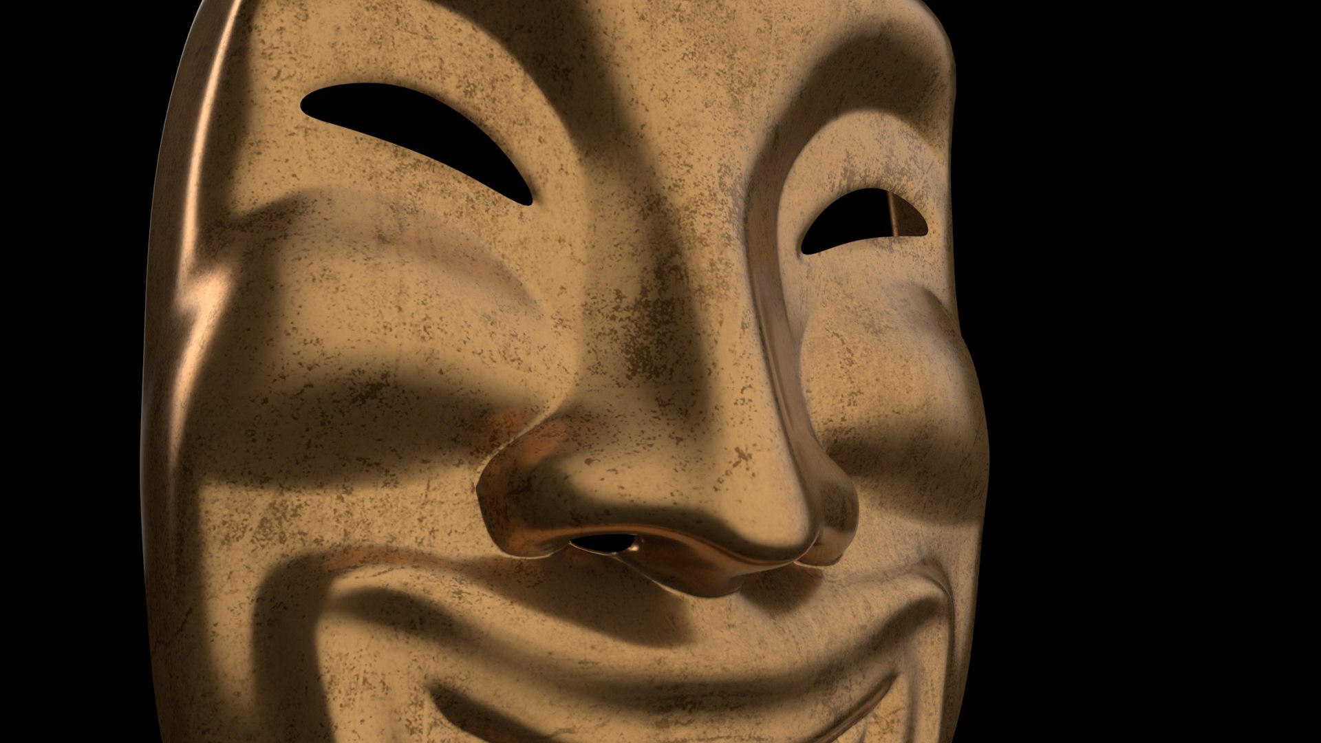 Mask Golden 3D Model - TurboSquid 1665071