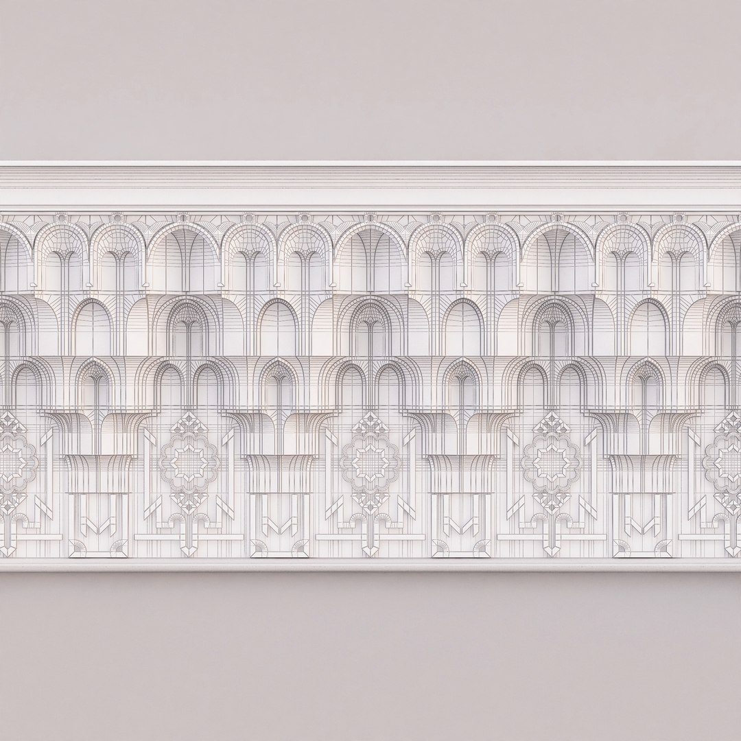3D Model Classic Islamic Muqarnas Cornice 006 - TurboSquid 2513594