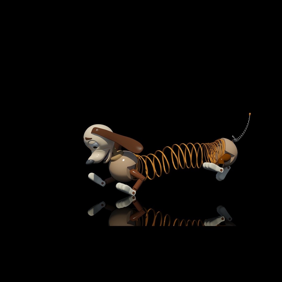 character slinky-dog animation 3d max