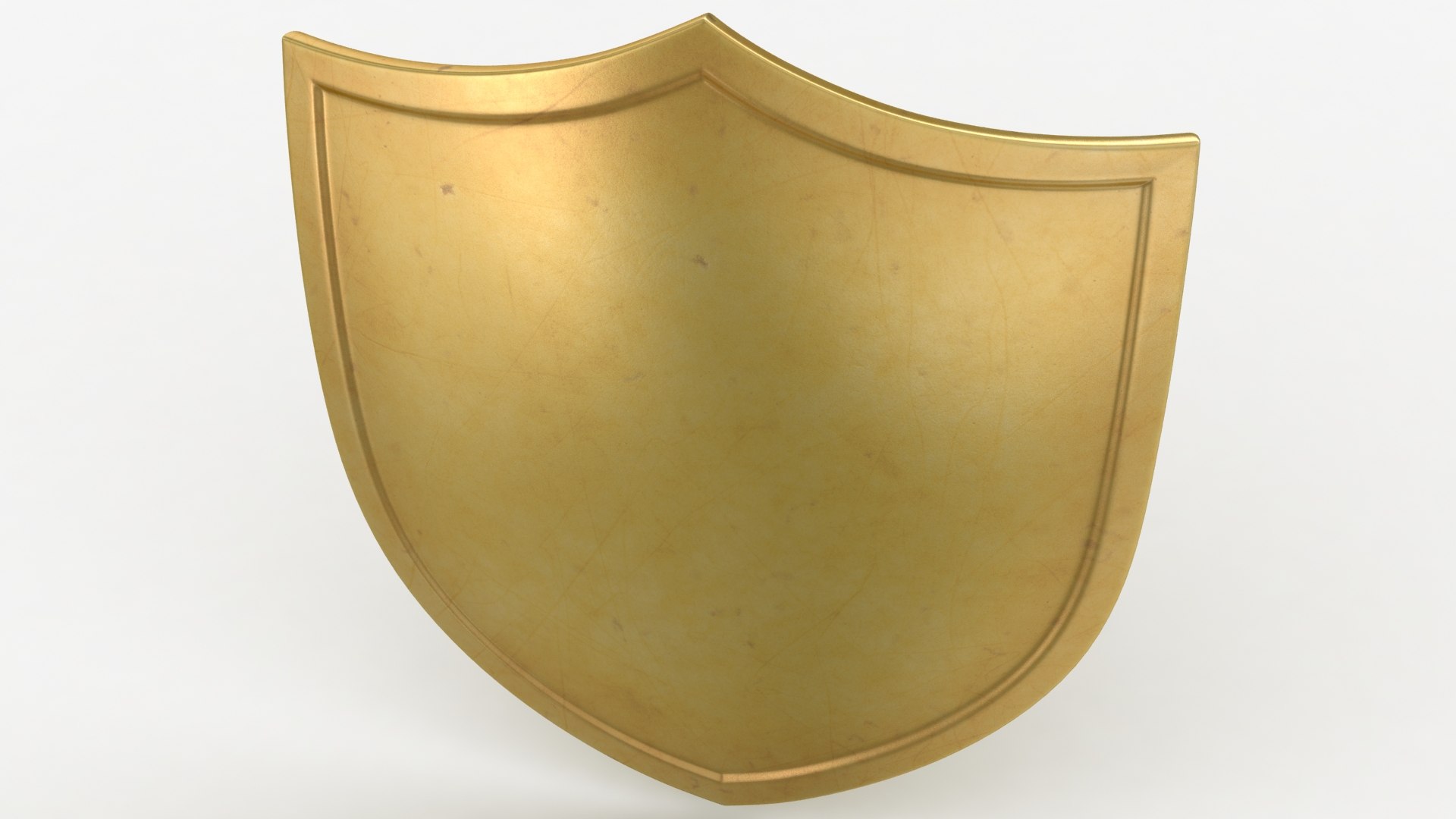 3D gold shield 01 - TurboSquid 1575623