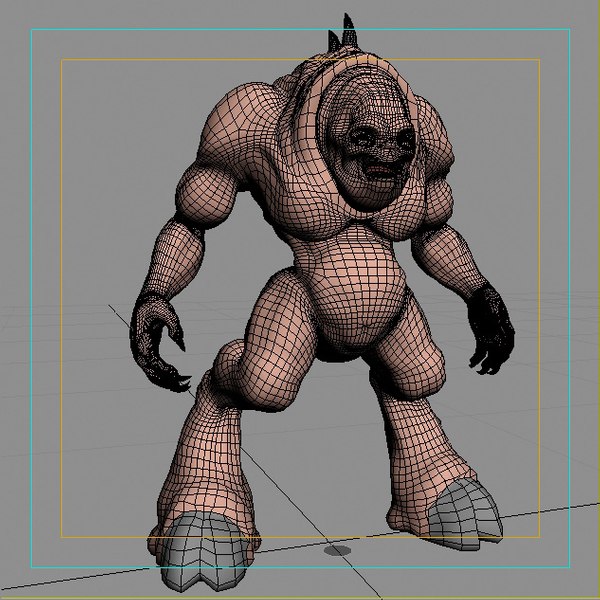 3d model monster rigged