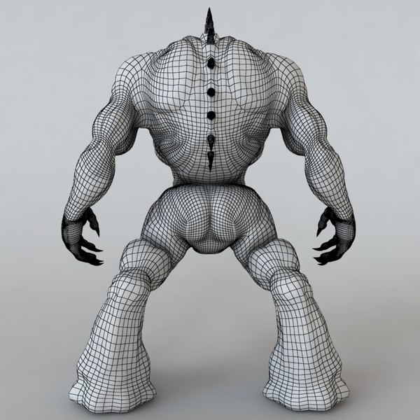 3d model monster rigged