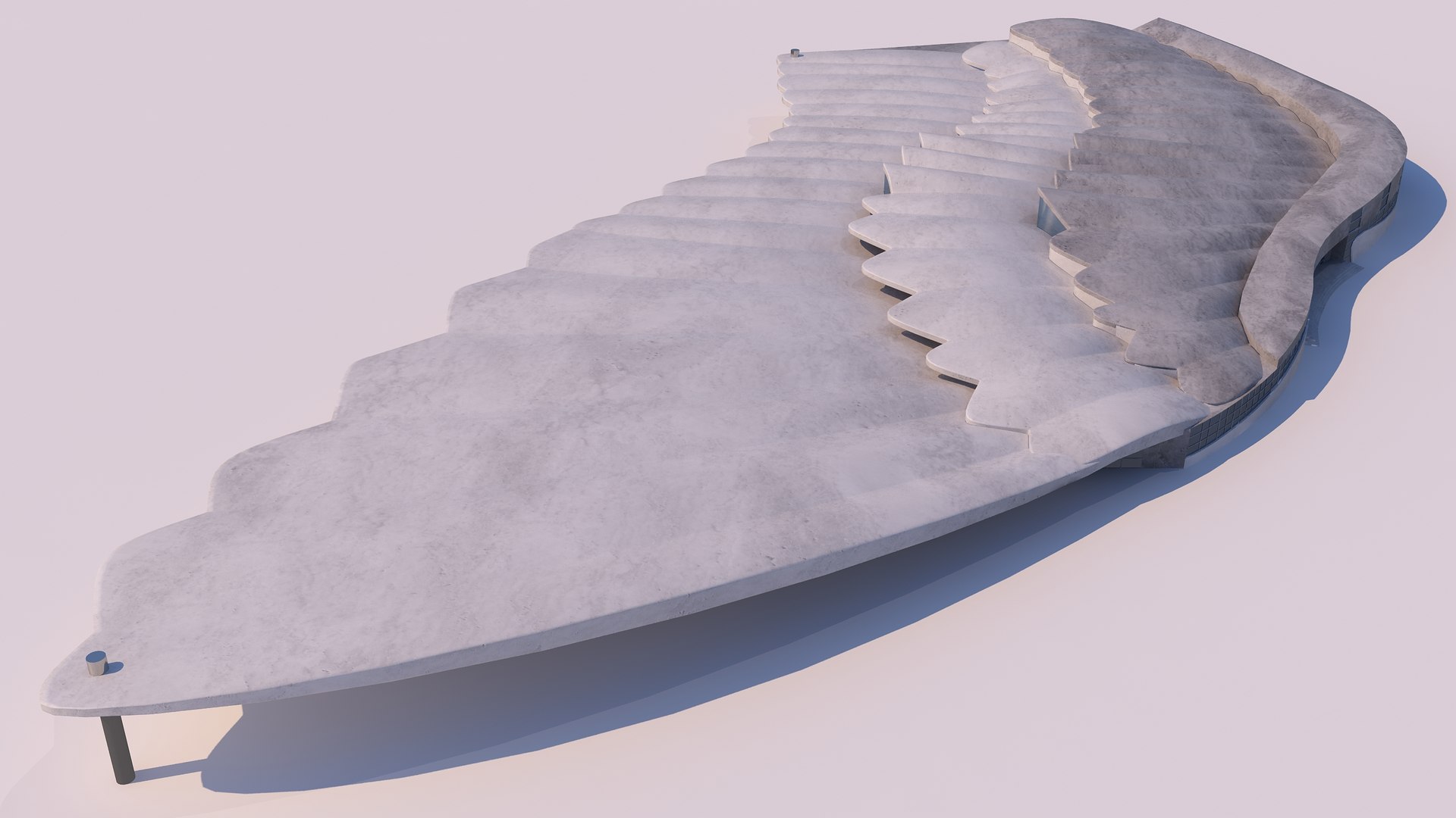 3D Model 0127 - Bird Wing Building - TurboSquid 2236535