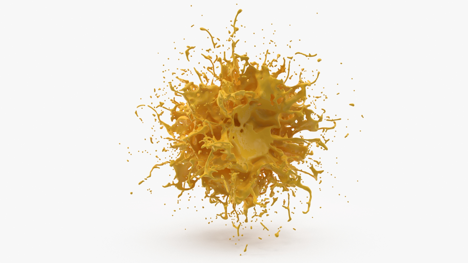 3D Yellow Splash 16 Model - TurboSquid 1872479