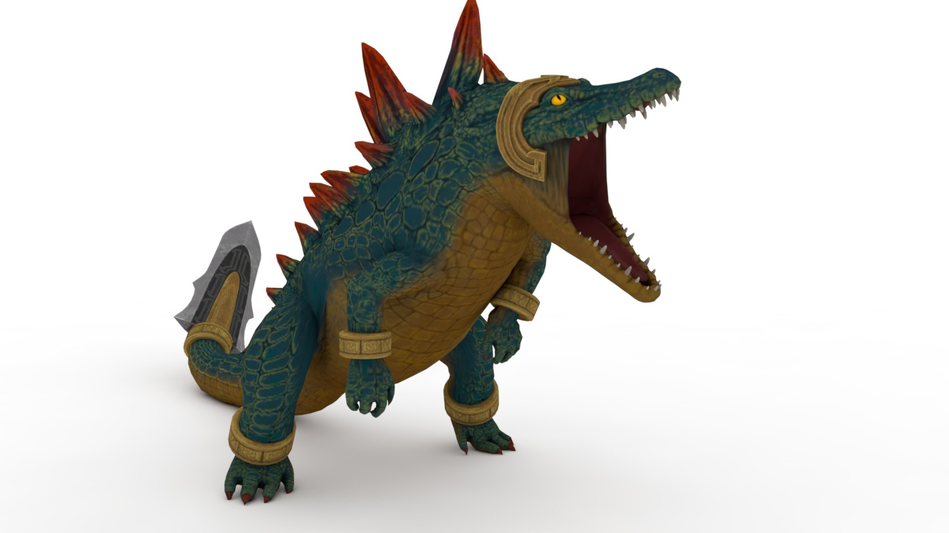 Fighter Alligator Rigged And Animated 3D Model - TurboSquid 2336772