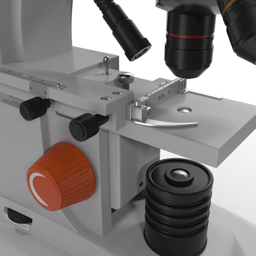 3d model lcd digital microscope white