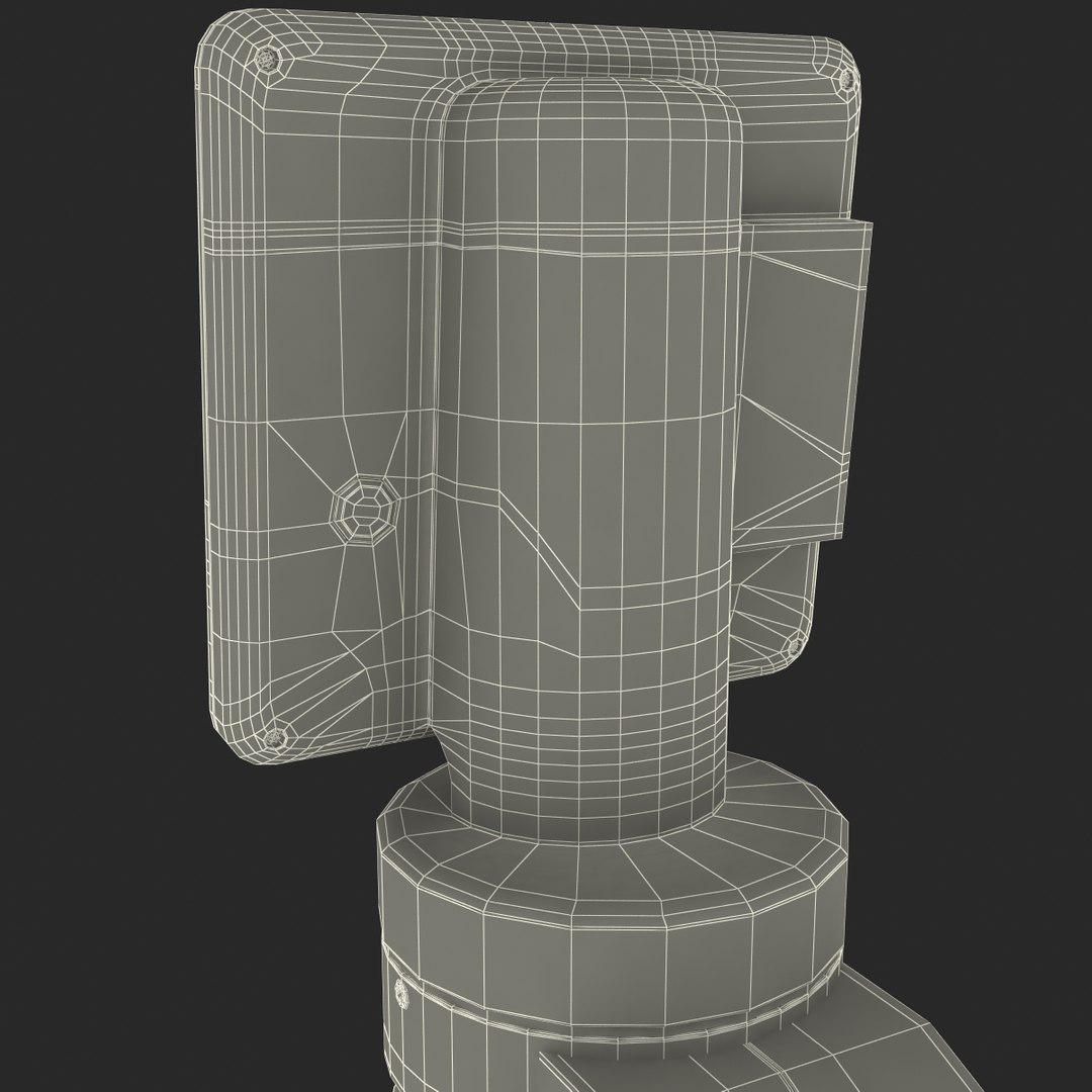 3d model lcd digital microscope white