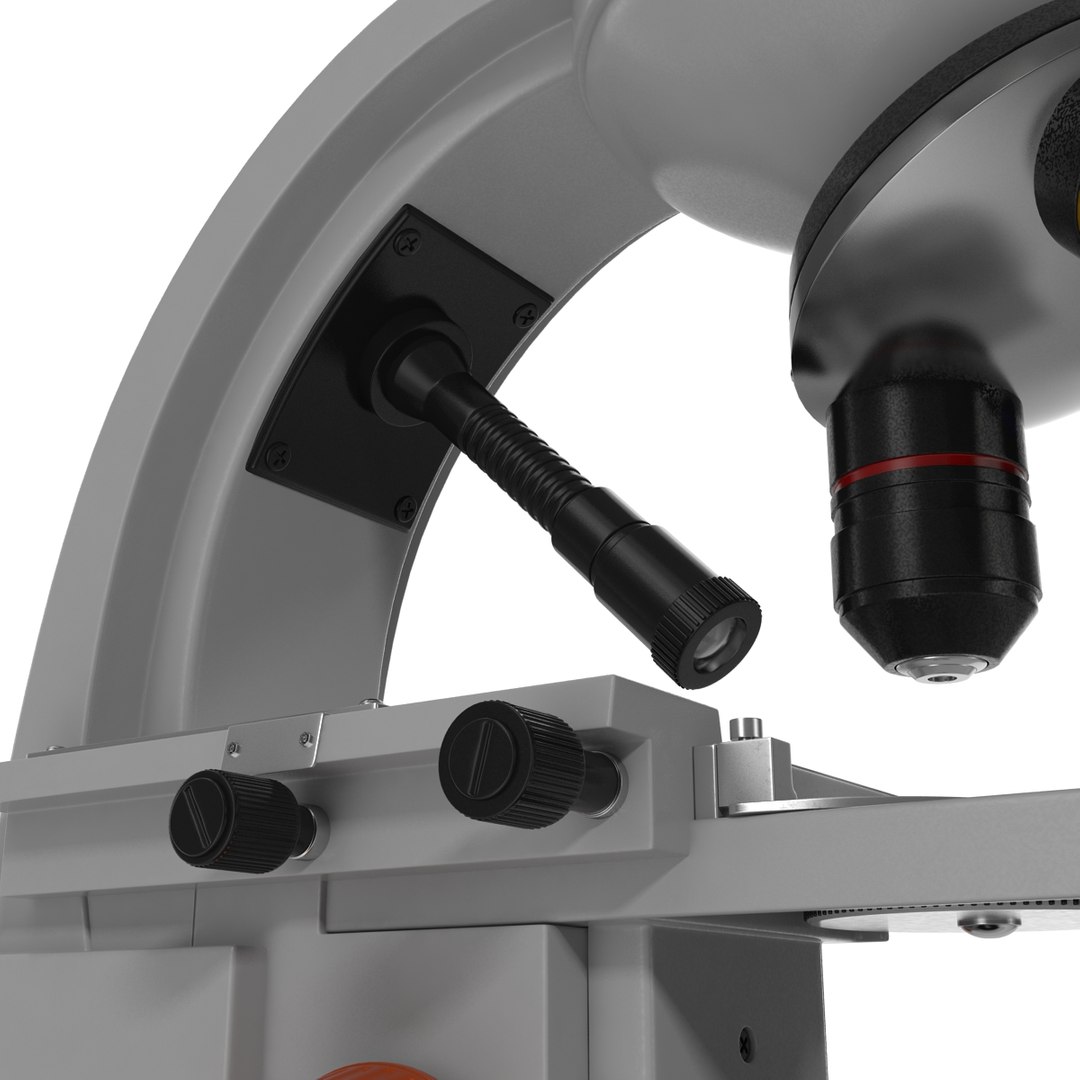 3d model lcd digital microscope white