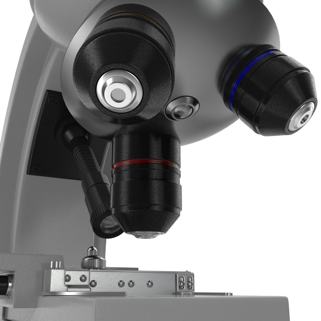 3d model lcd digital microscope white