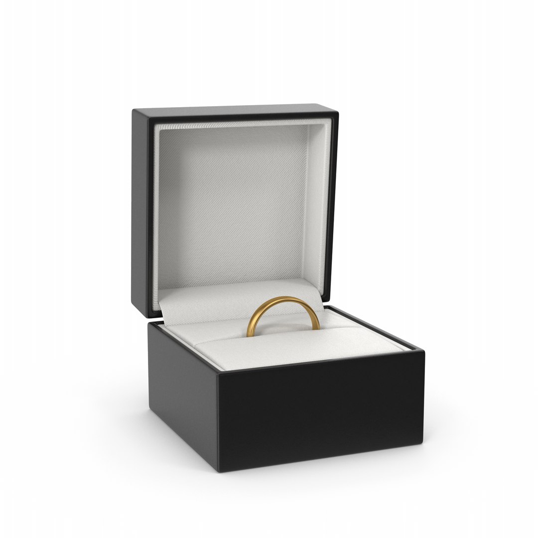 3D Ring Box With Ring Model - TurboSquid 2097246