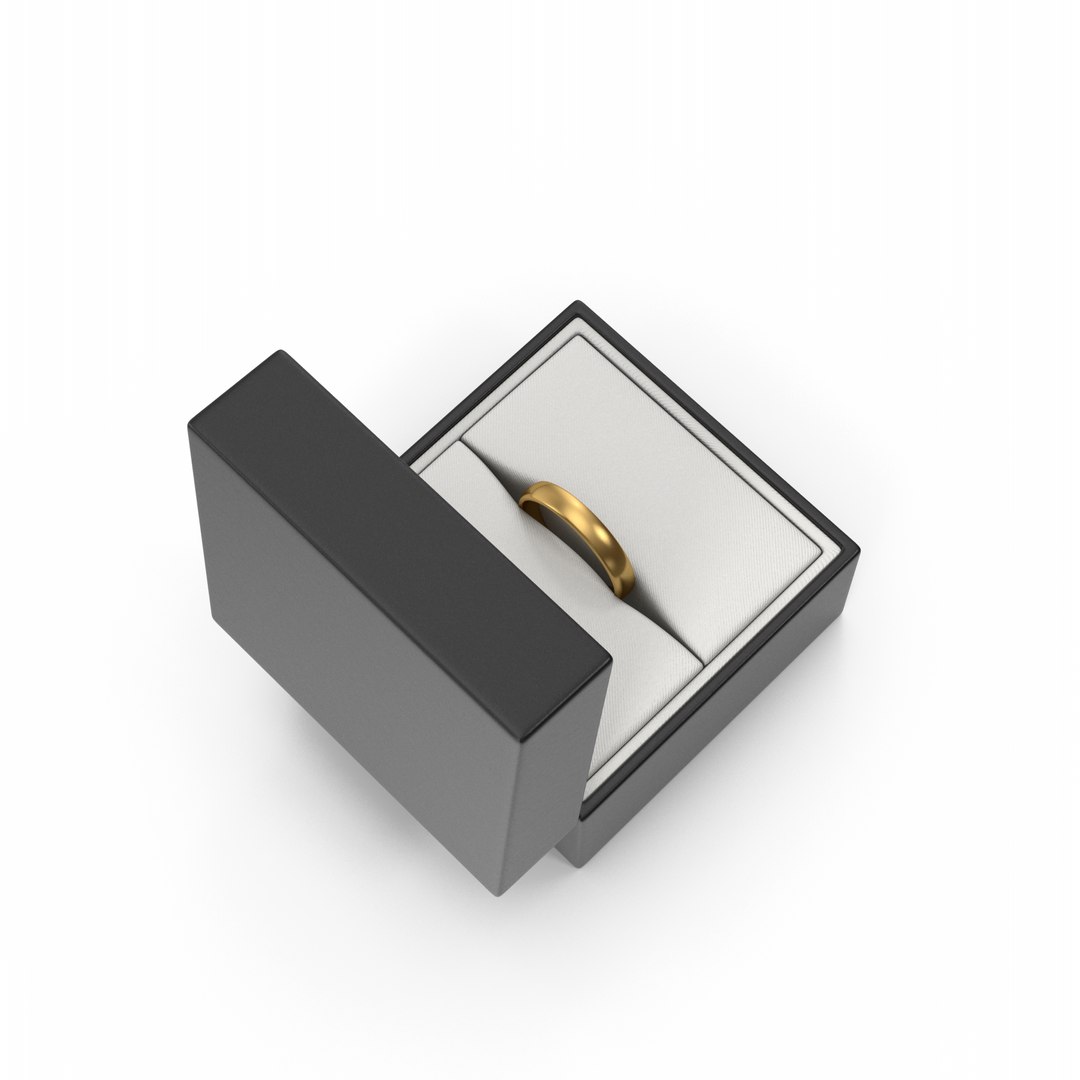 3D Ring Box With Ring Model - TurboSquid 2097246