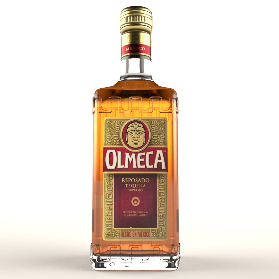 3D Olmeca Tequila Alcohol Bottle Model - TurboSquid 2416862