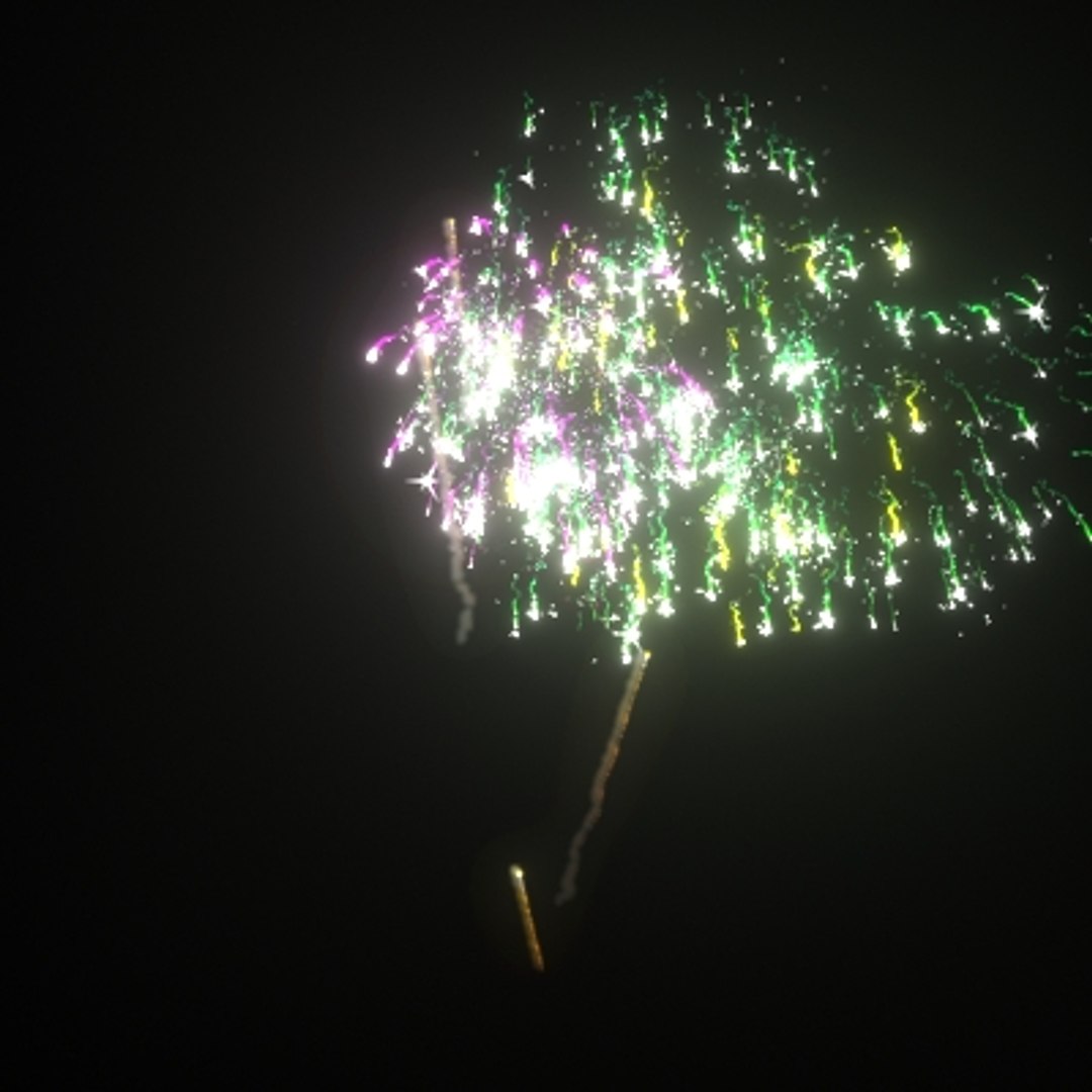 scene fireworks 3d model