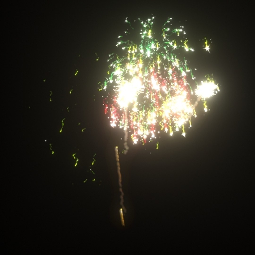 scene fireworks 3d model