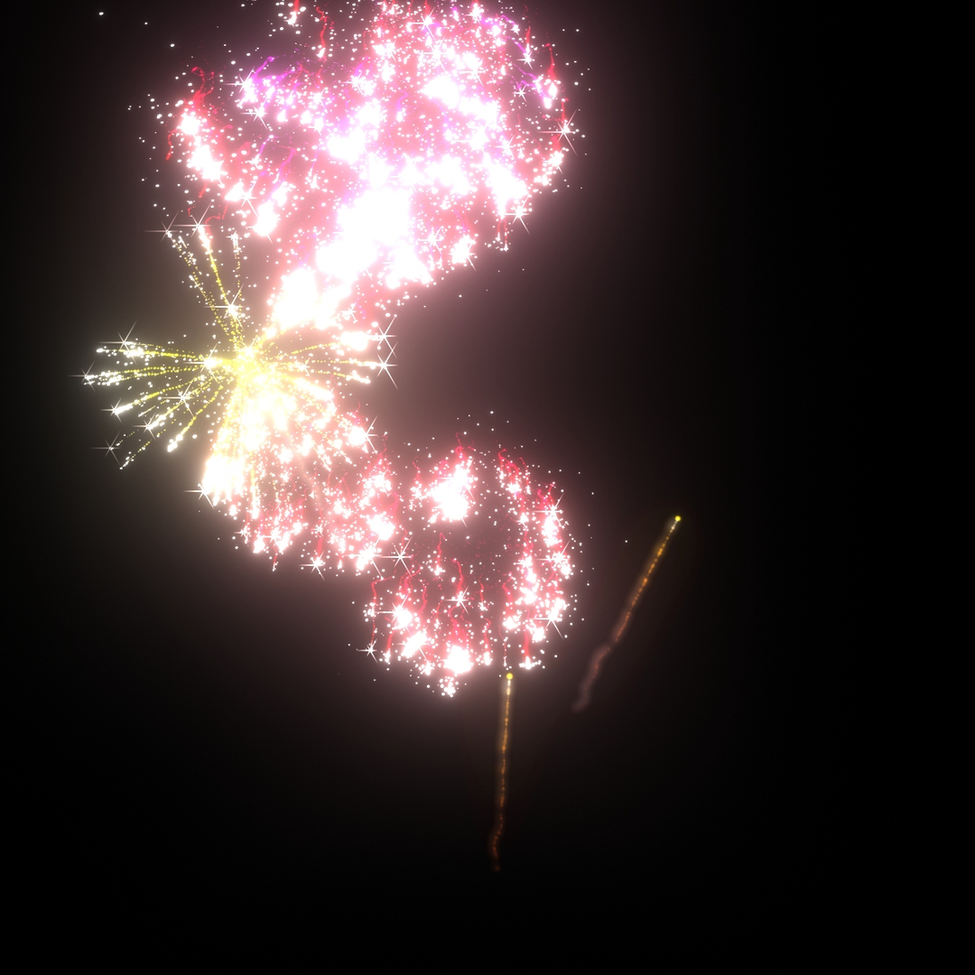 Scene Fireworks 3d Model