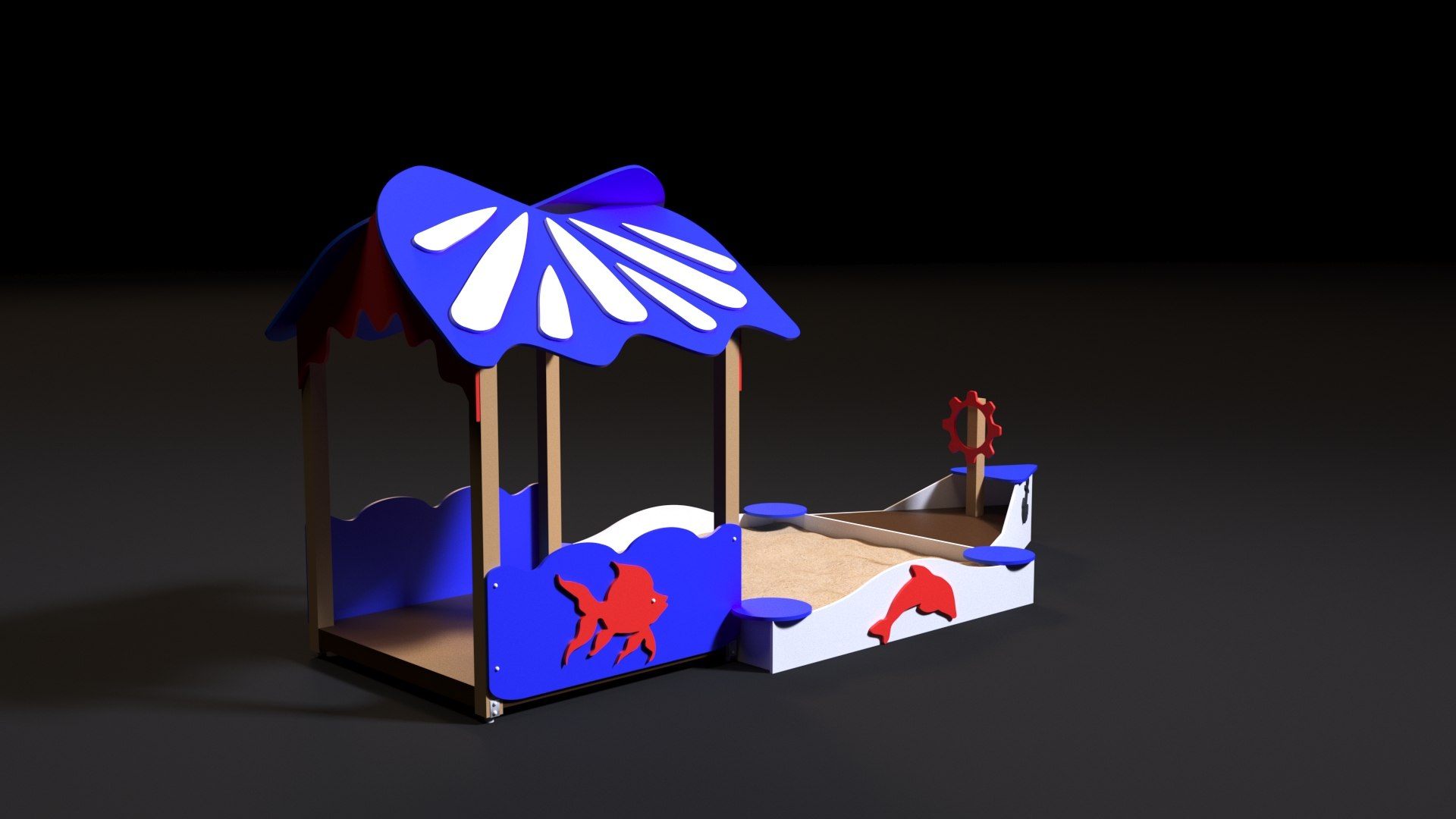 Sandbox Boat With A House 3D Model - TurboSquid 1777633