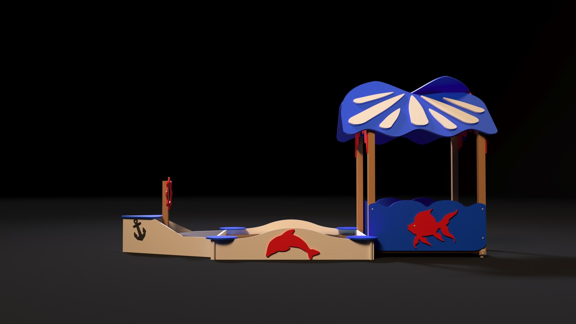 Sandbox Boat With A House 3D Model - TurboSquid 1777633