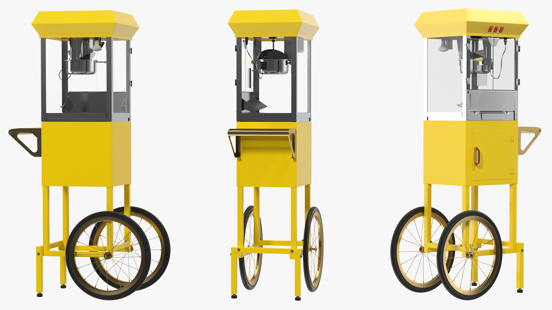 Carnival Popcorn Popper Cart 3D Model - TurboSquid 1548210