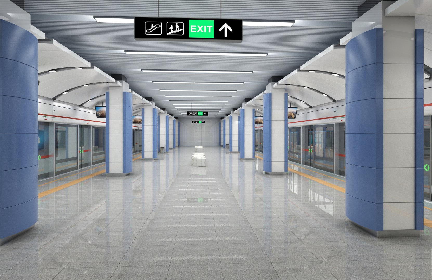3D Model Subway Station 01 - TurboSquid 2246939
