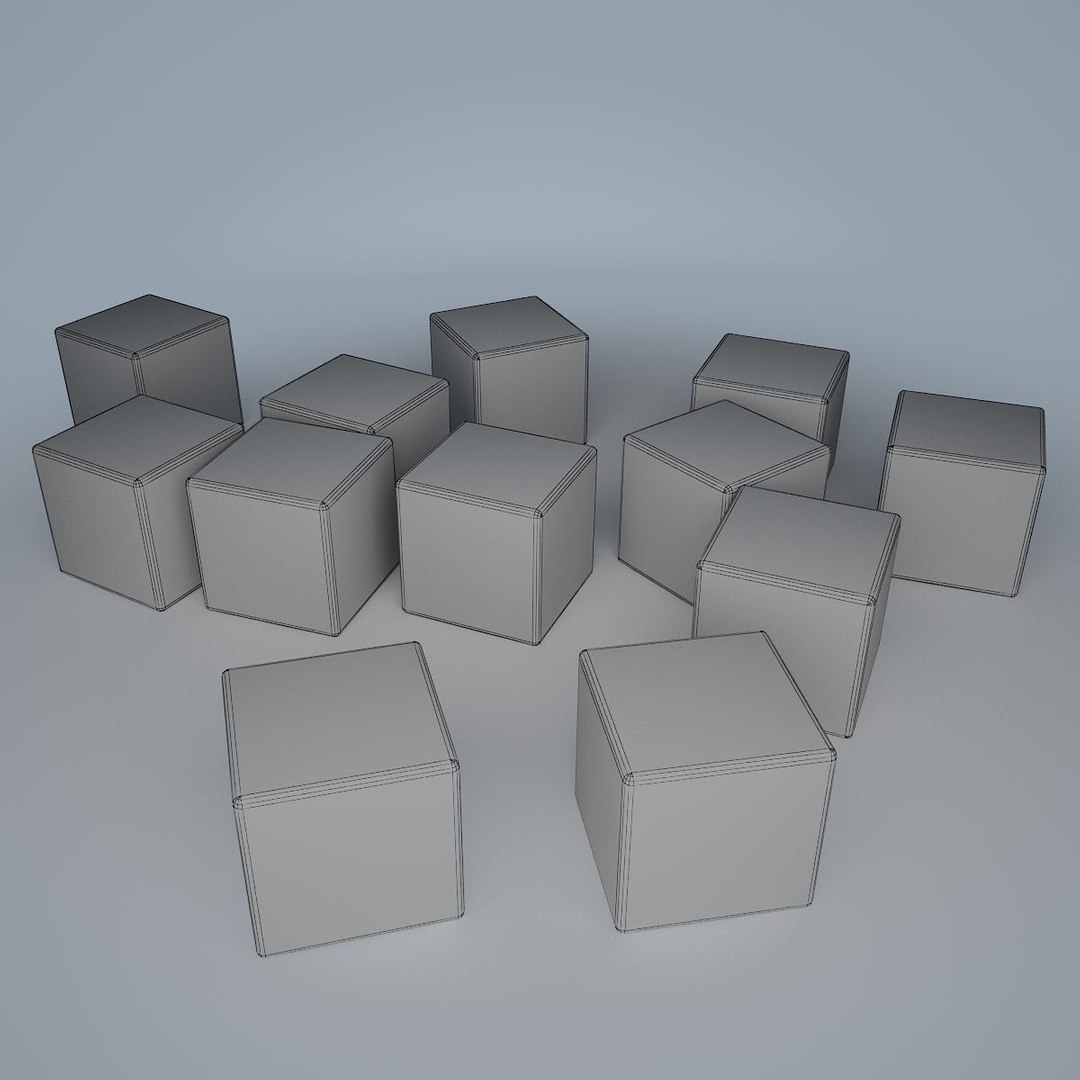 Number Cube 3d Model