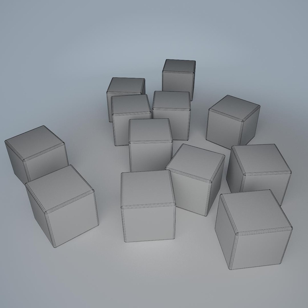 Number Cube 3d Model