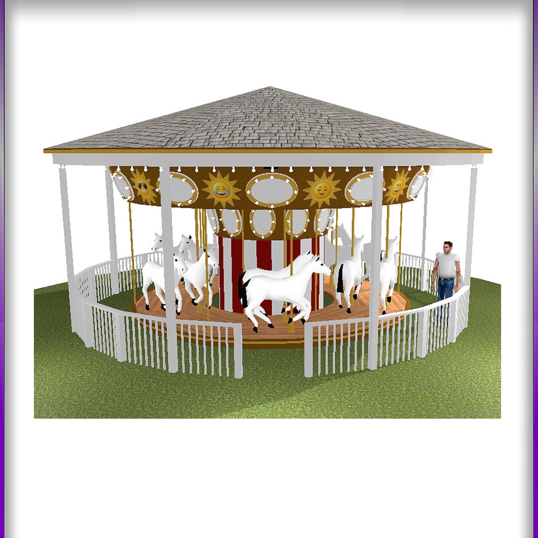 Classic Carnival Carousel 3D Model - TurboSquid 1789756