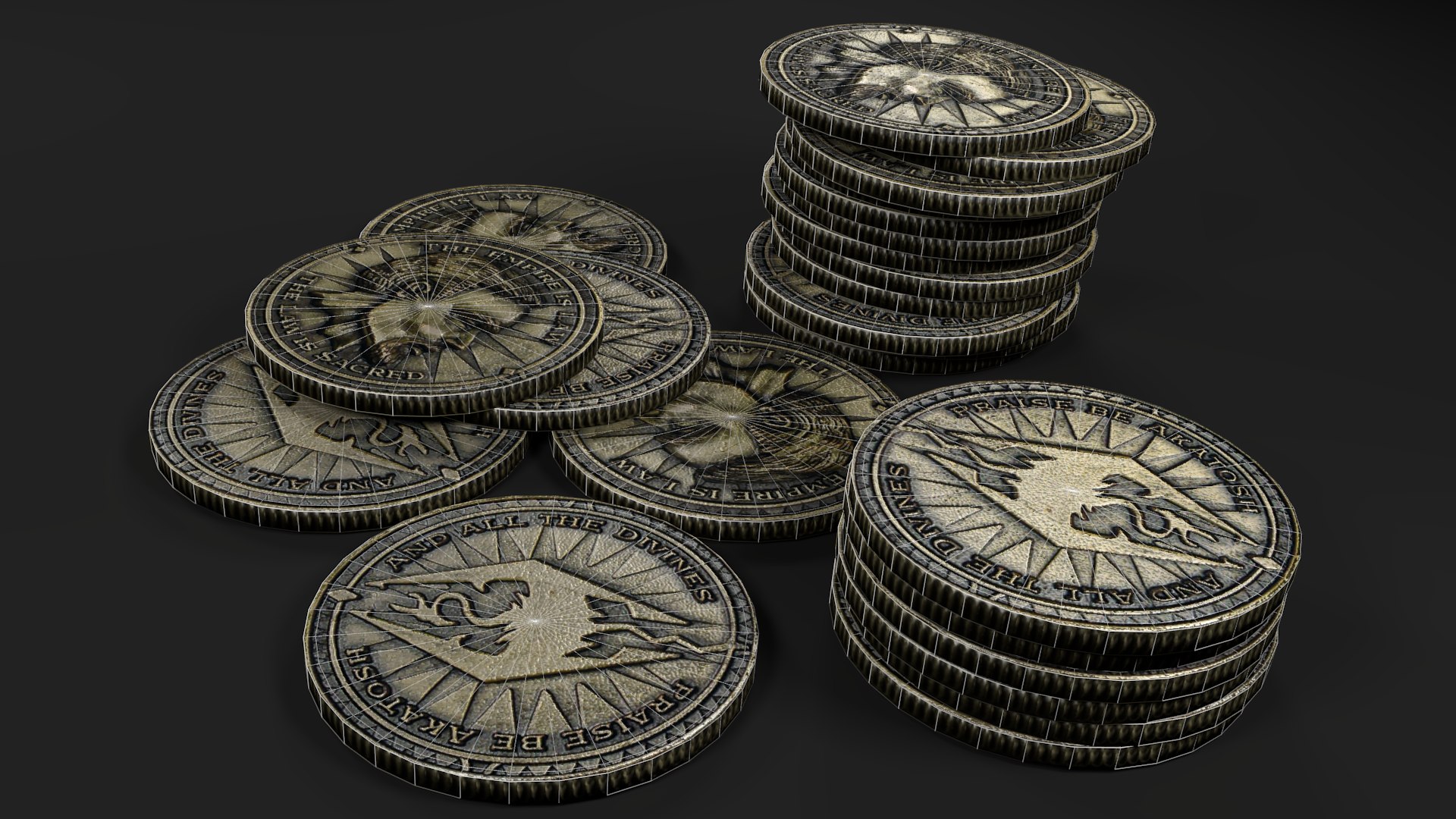 Septim Coins 3d Model