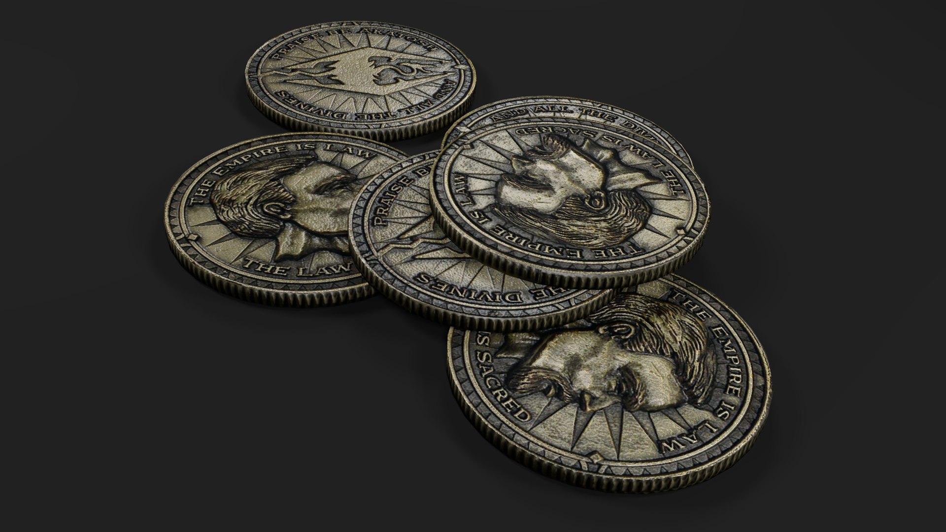 Septim Coins 3d Model
