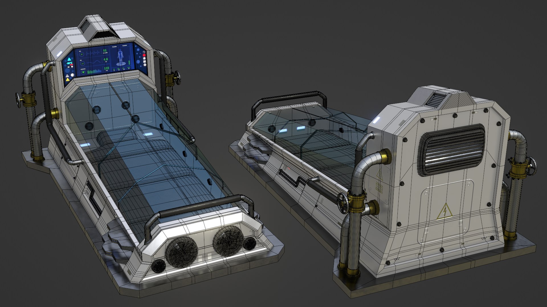 Sci-Fi Cryopod - Capsule 3D Model - TurboSquid 2107242
