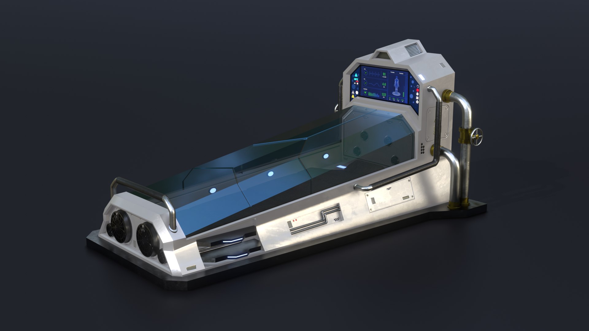 Sci-Fi Cryopod - Capsule 3D Model - TurboSquid 2107242