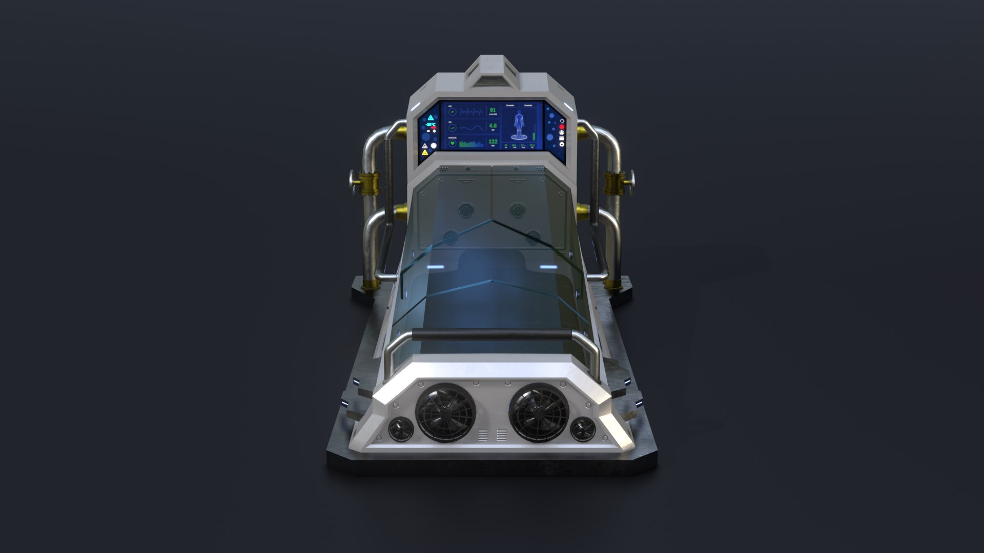 Sci-Fi Cryopod - Capsule 3D Model - TurboSquid 2107242
