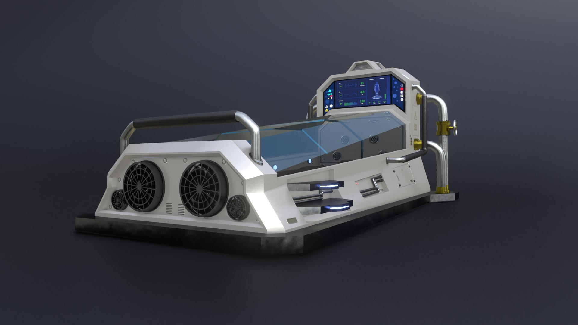 Sci-Fi Cryopod - Capsule 3D Model - TurboSquid 2107242