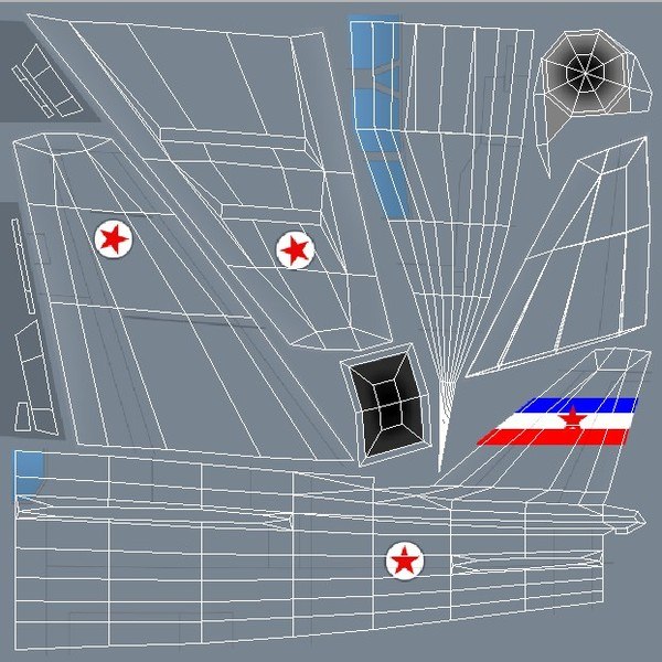 3d model plane soko j-22 orao