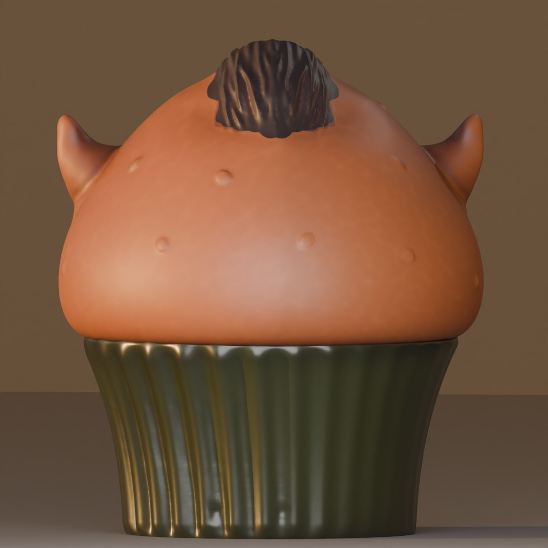 Weird Muffin Orc Cupcake 3D Model - TurboSquid 2323789
