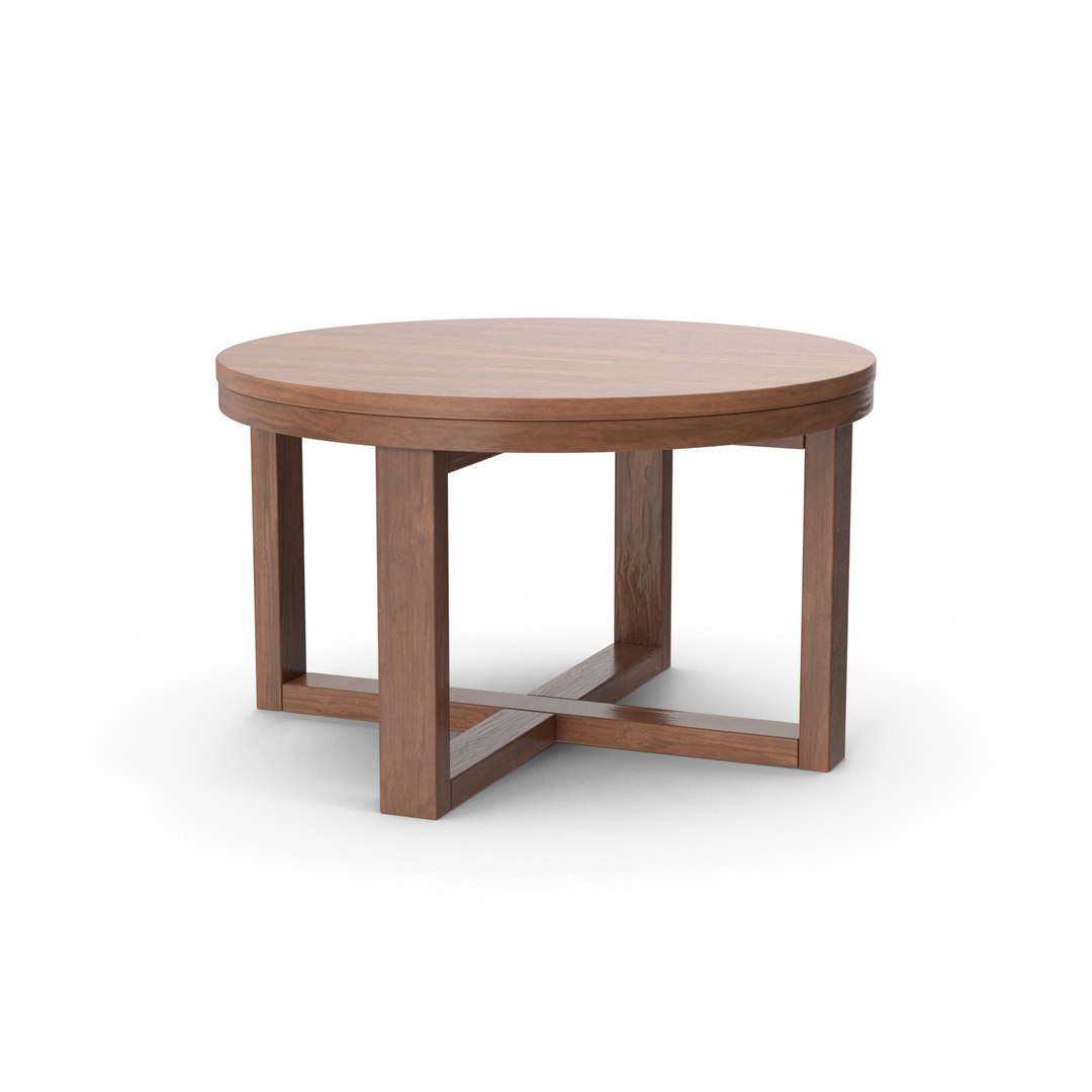 Ring Table Dark Wood 3D - TurboSquid 1842080