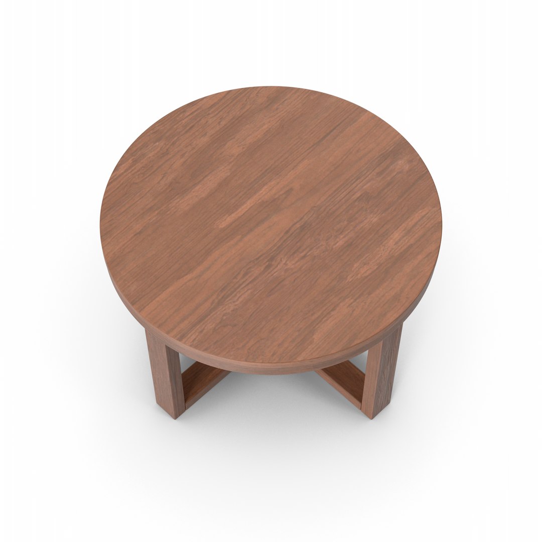 Ring Table Dark Wood 3D - TurboSquid 1842080