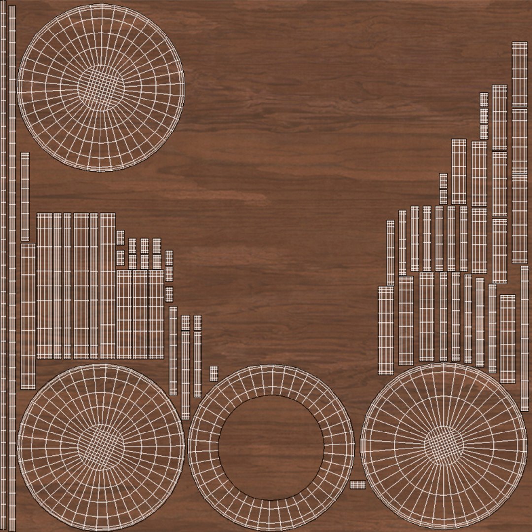 Ring Table Dark Wood 3D - TurboSquid 1842080