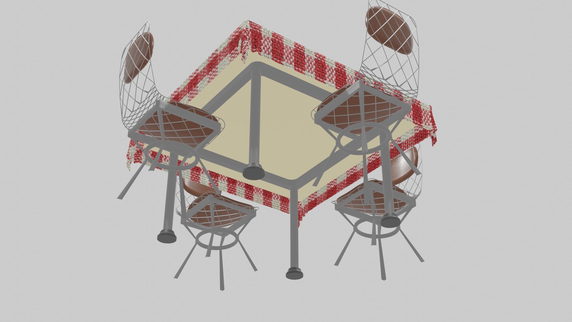 3D Dinner Table Model - TurboSquid 2153567