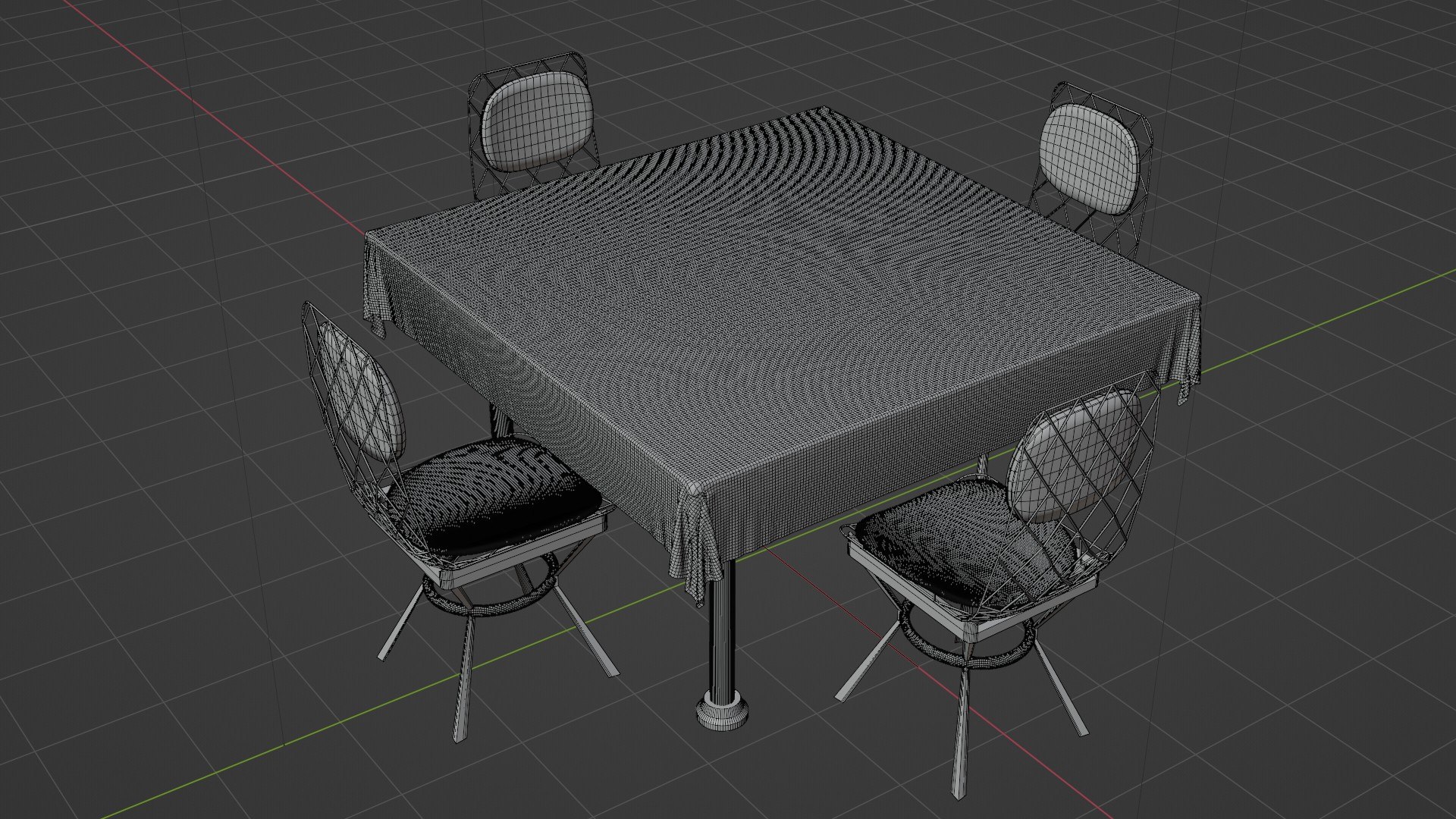 3D Dinner Table Model - TurboSquid 2153567