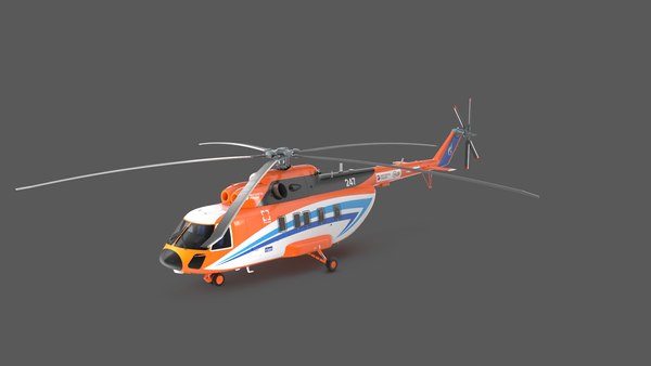 modelo 3d Helicóptero ruso Gazprom MI-171 A3 equipado para Maya ...