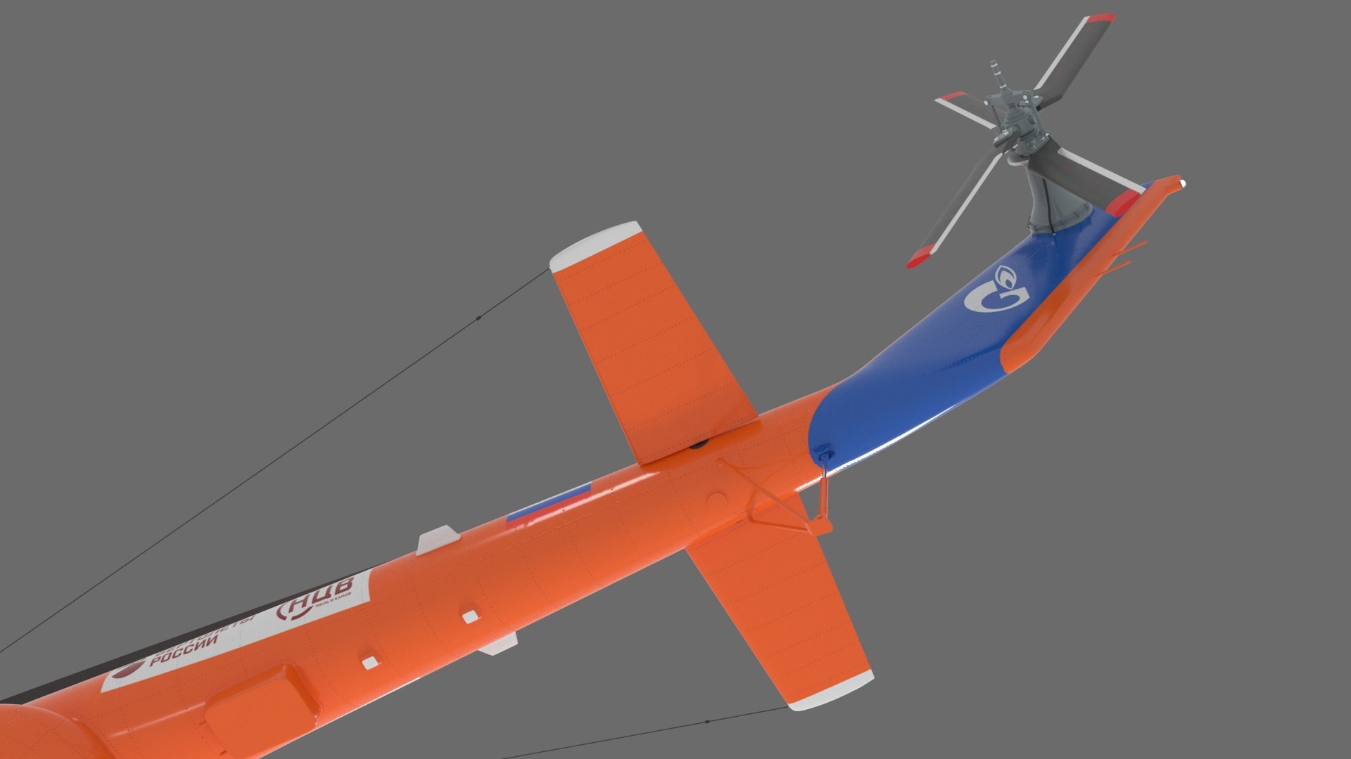 Russian Helicopter Gazprom MI-171 A3 Rigged For Maya 3D Model ...