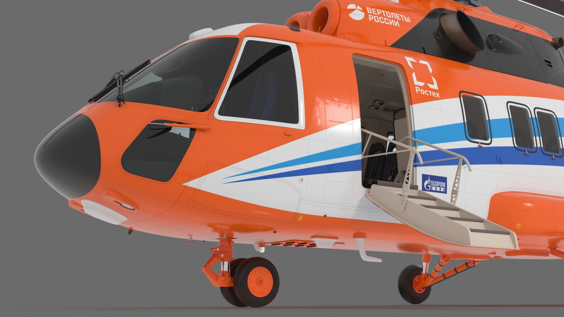 Russian Helicopter Gazprom MI-171 A3 Rigged For Maya 3D Model ...