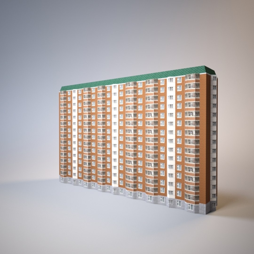 3d model apartment house series p44t