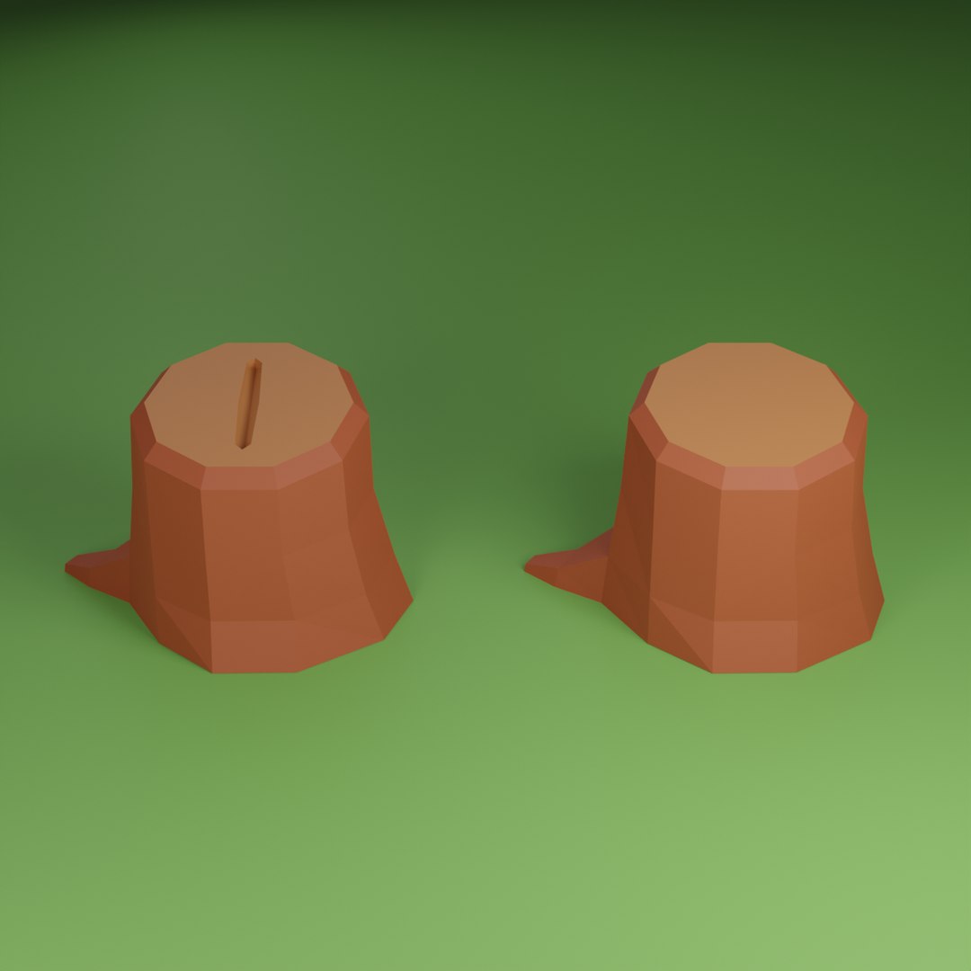 LOW POLY WOODEN STUMP 3D Model - TurboSquid 2087964