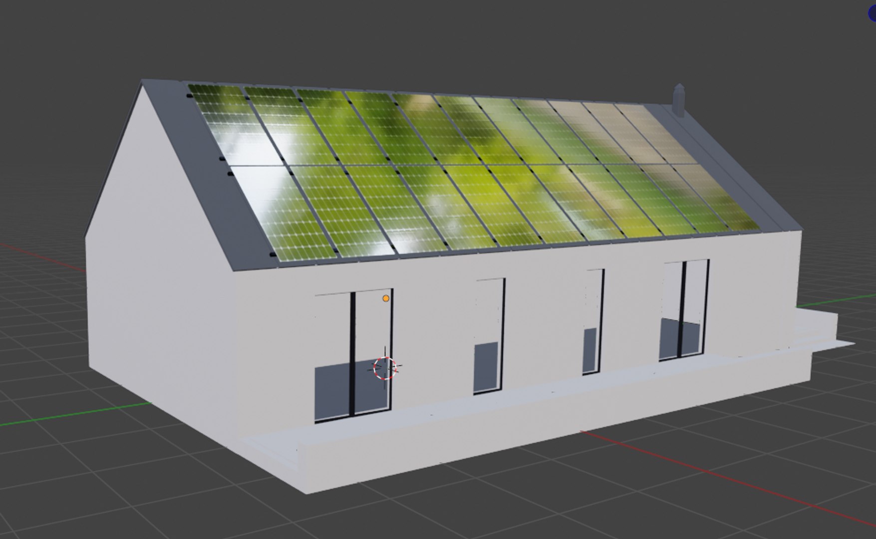 Modern House With Solar Cell 3D - TurboSquid 2266736