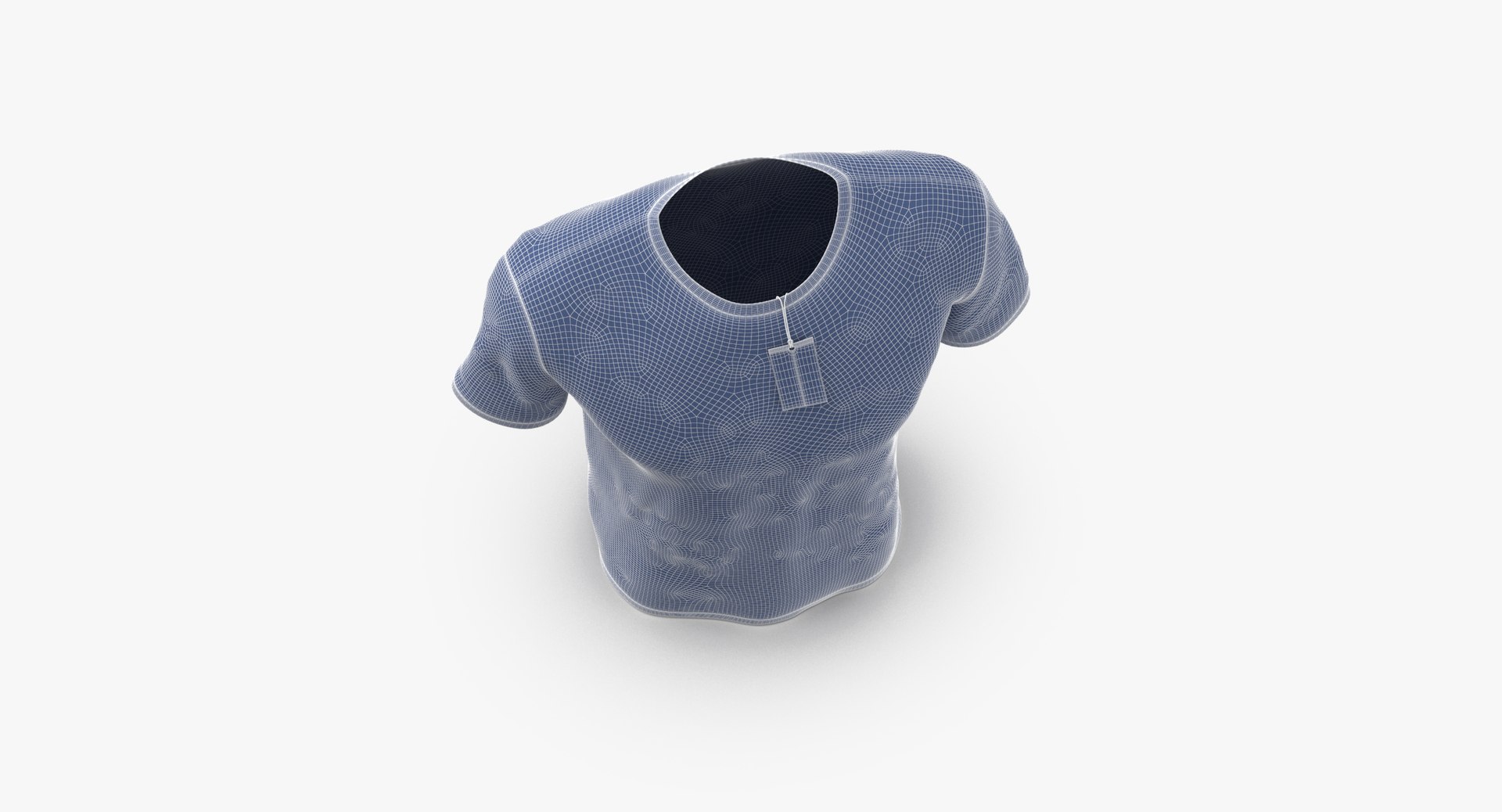 Male Crew Neck Worn 3D Model - TurboSquid 1194298